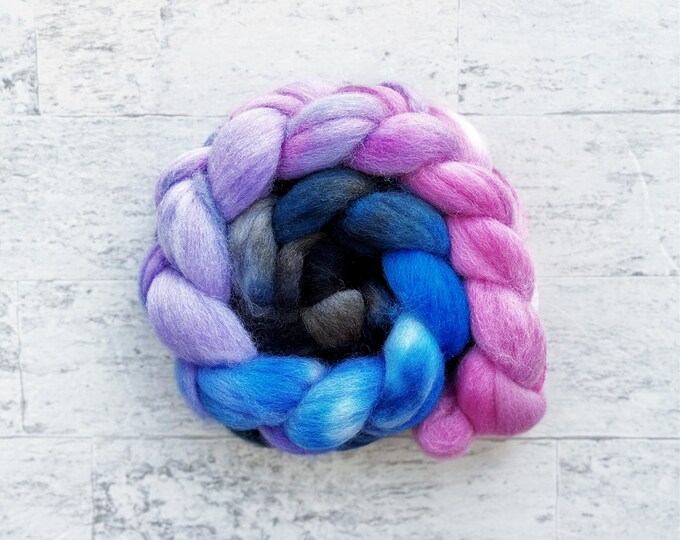 Hand Dyed Wool Roving - Splash Gradient Corriedale Cross Wool - #CX240 ...