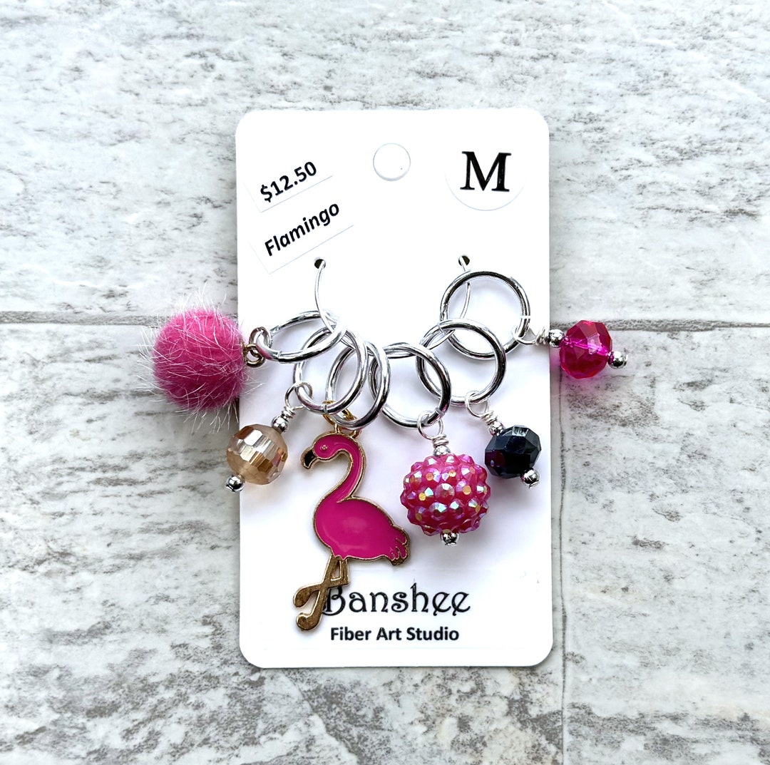 Flamingo Stitch Marker Set Medium Stitch Marker Set 15mm - Etsy