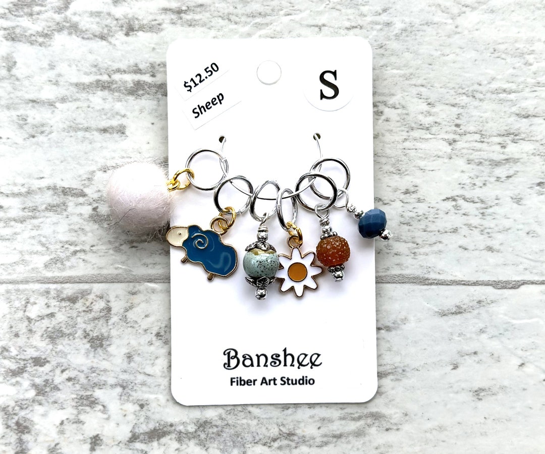 Sheep Stitch Marker Set Small Stitch Marker Set 11mm Rings - Etsy