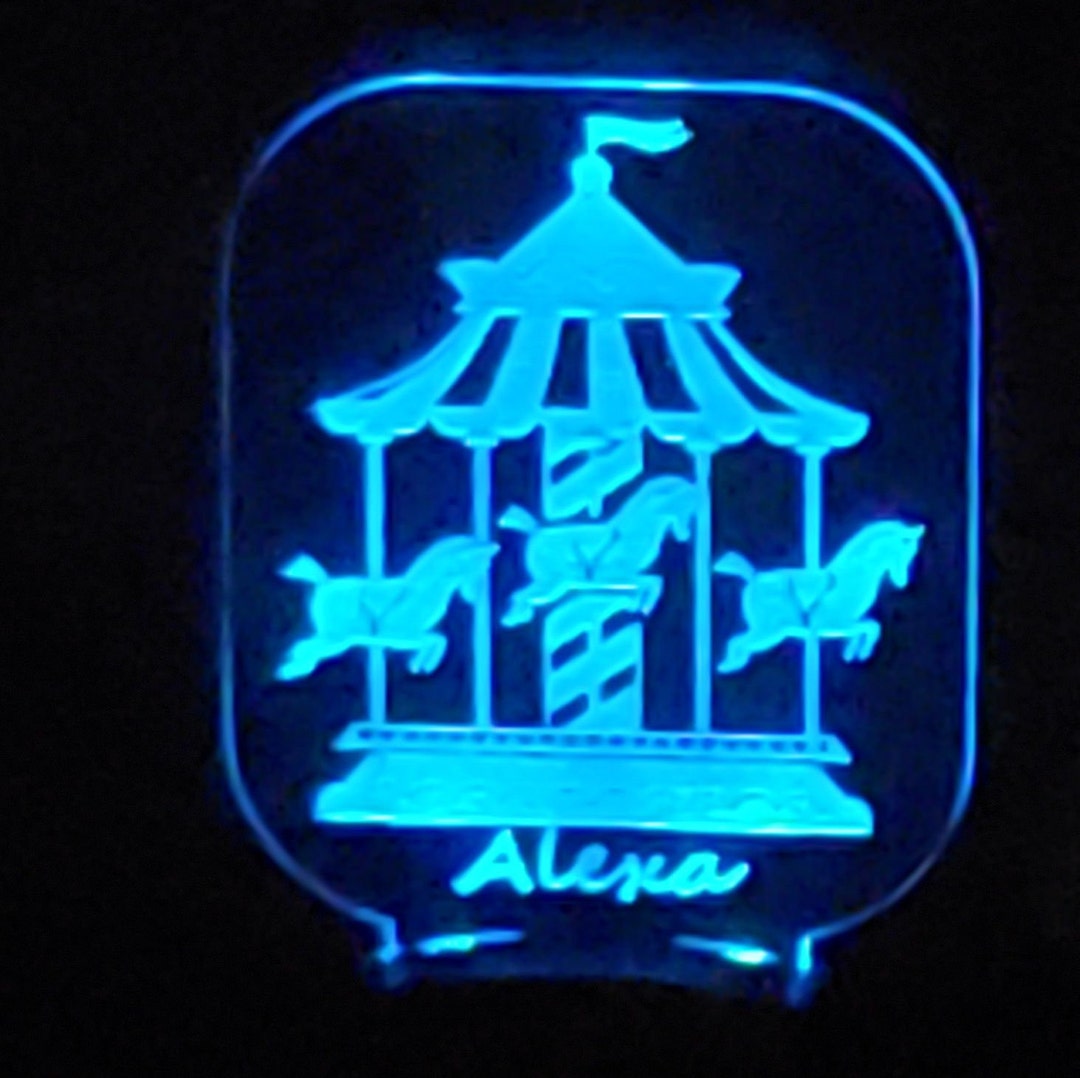 Personalized Carousel Night Light: Carnival Nursery Decor - Etsy