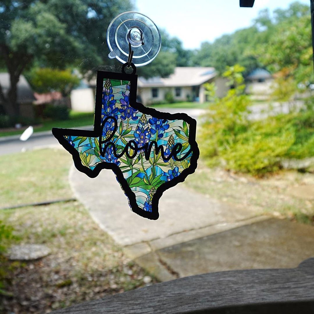 Texas Suncatcher Ornament, Texas Home, Custom Holiday Decorations, Tree ...