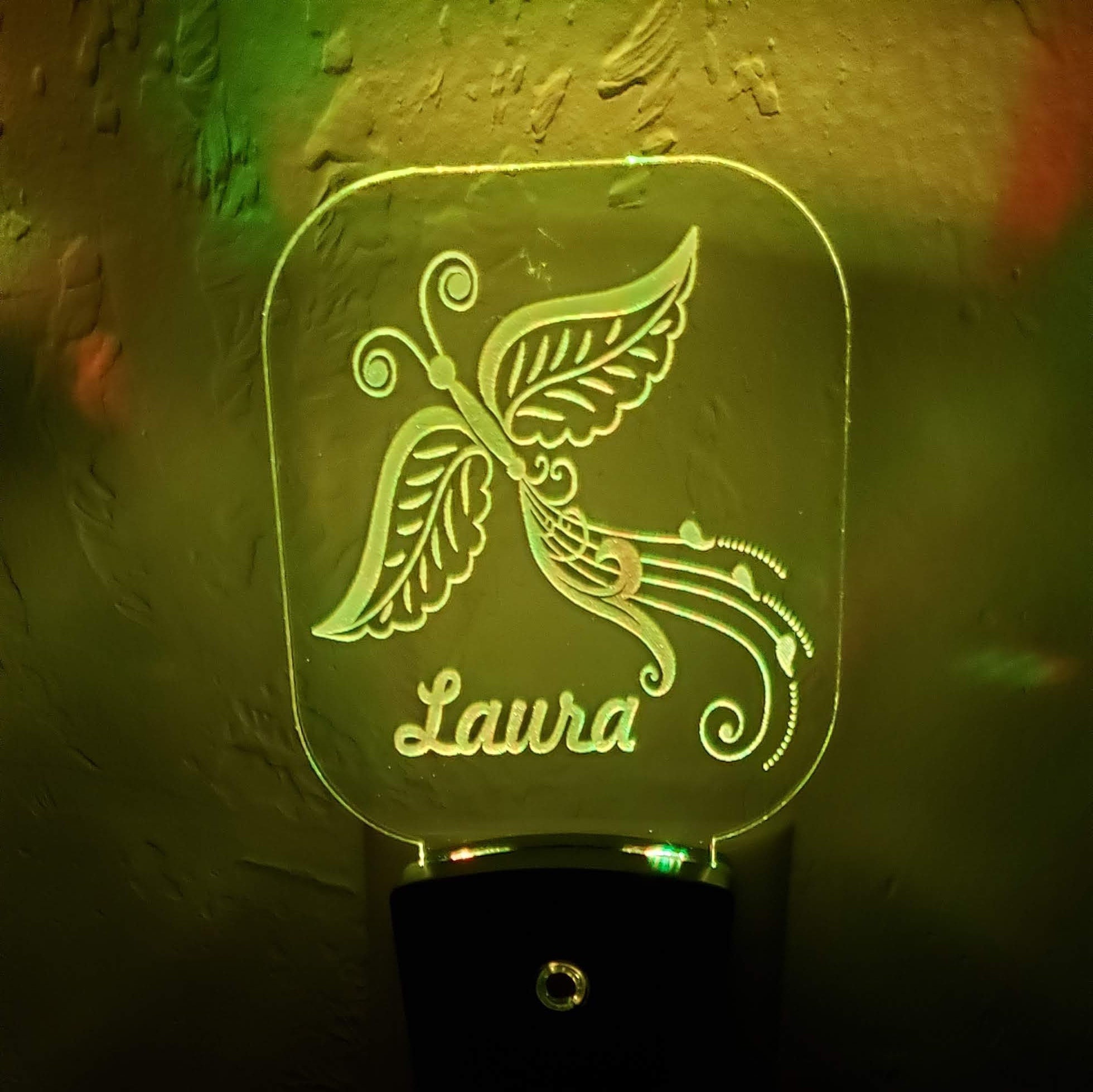 Butterfly Night Light Personalized Butterfly Nightlight LED | Etsy
