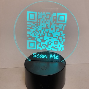 Custom QR Code LED Business Sign: Social Media Payment Display - Etsy