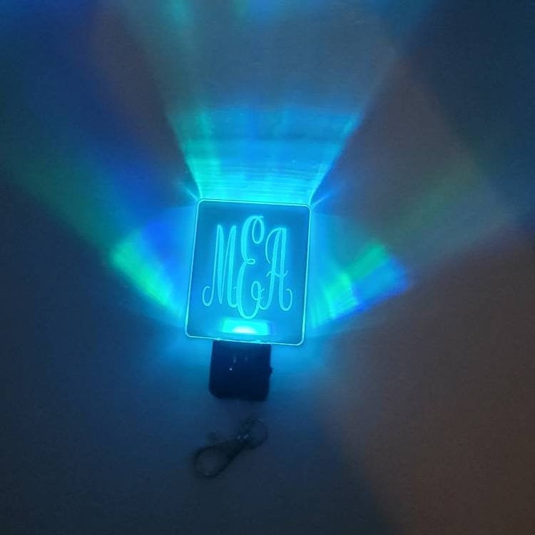 Personalized Rechargable Light up Keychain Lighted Keyring - Etsy