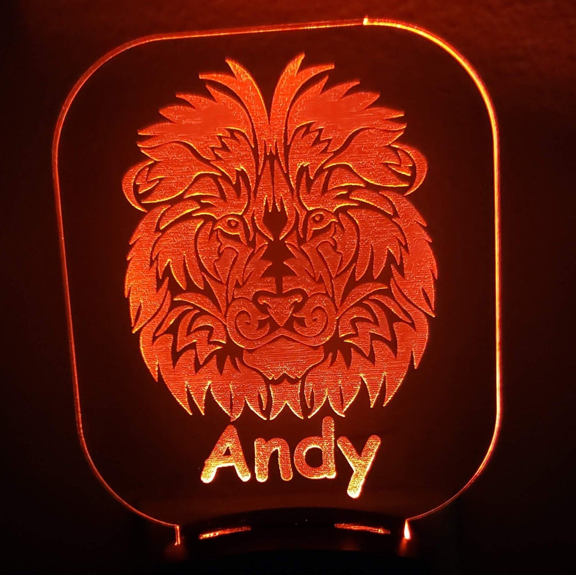 Lion Night Light Lion LED Nightlight Lion Nursery - Etsy