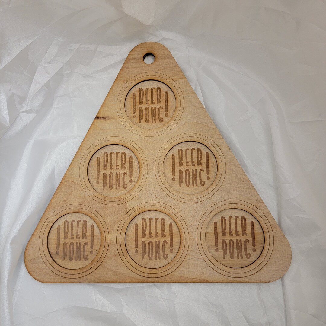 Beer Pong Game Board Set: Wooden Drinking Game With Cup Holders - Etsy