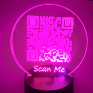 Custom QR Code LED Business Sign: Social Media Payment Display - Etsy