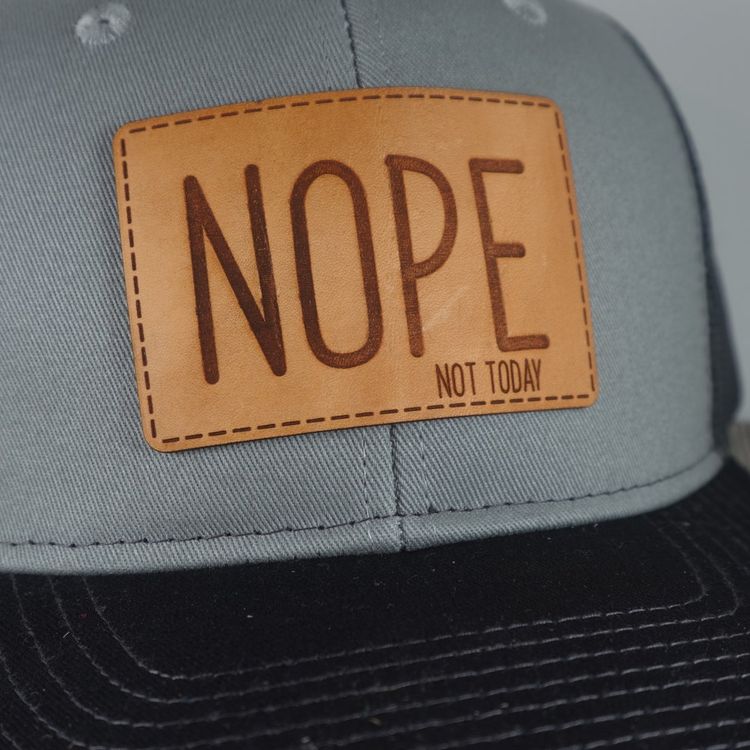 Leather Patch for Hat or Backpack. Laser Engraved 100% Veg Tanned ...