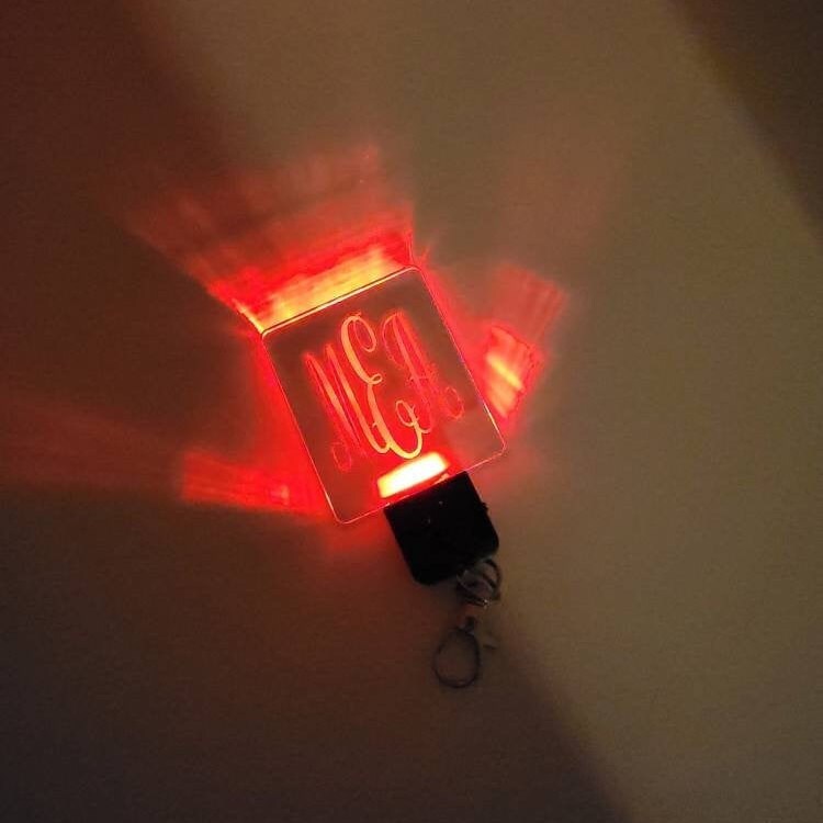 Personalized Rechargable Light up Keychain Lighted Keyring - Etsy