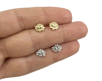 Lotus earrings | Etsy