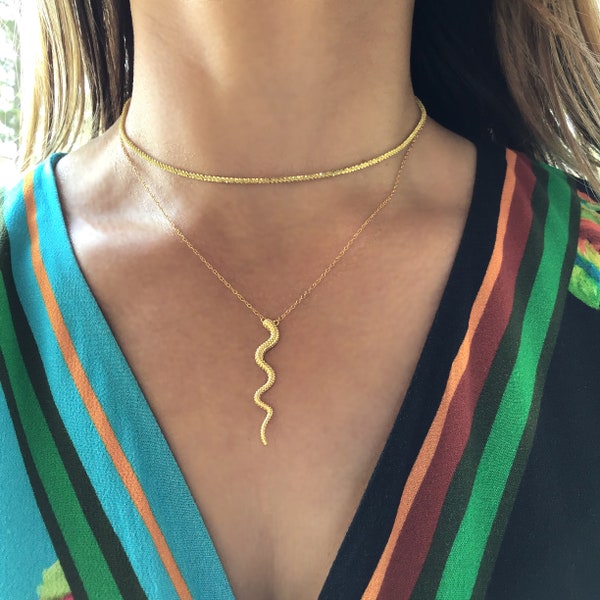 Snake Necklace - Etsy