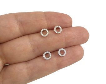 Open Circle Studs | Etsy