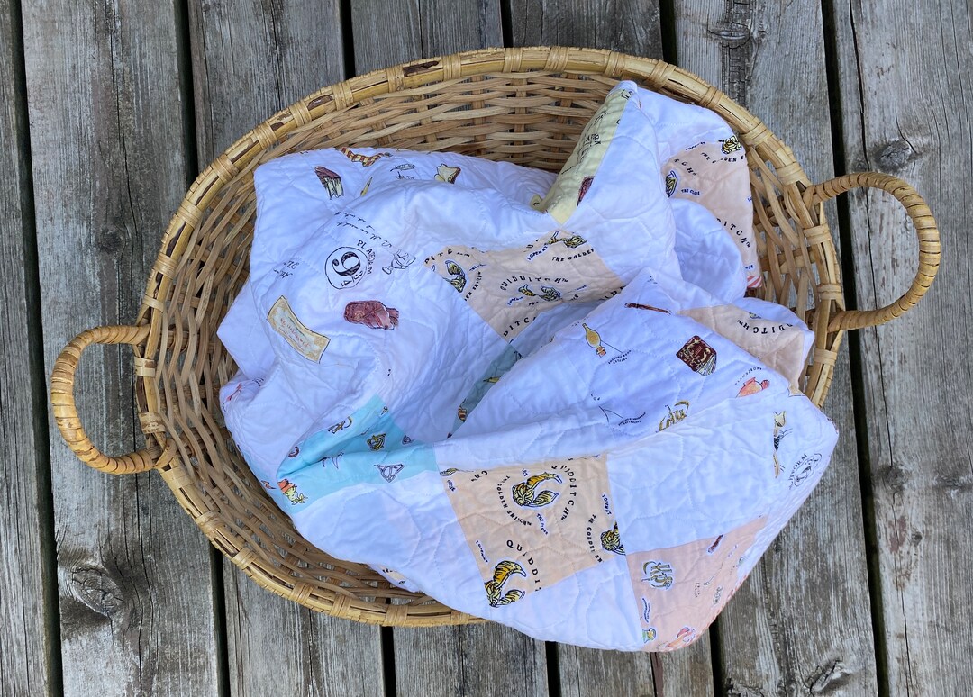 Wizard Baby Quilt Small Baby Quilt Modern Baby Blanket Colourful Cotton ...