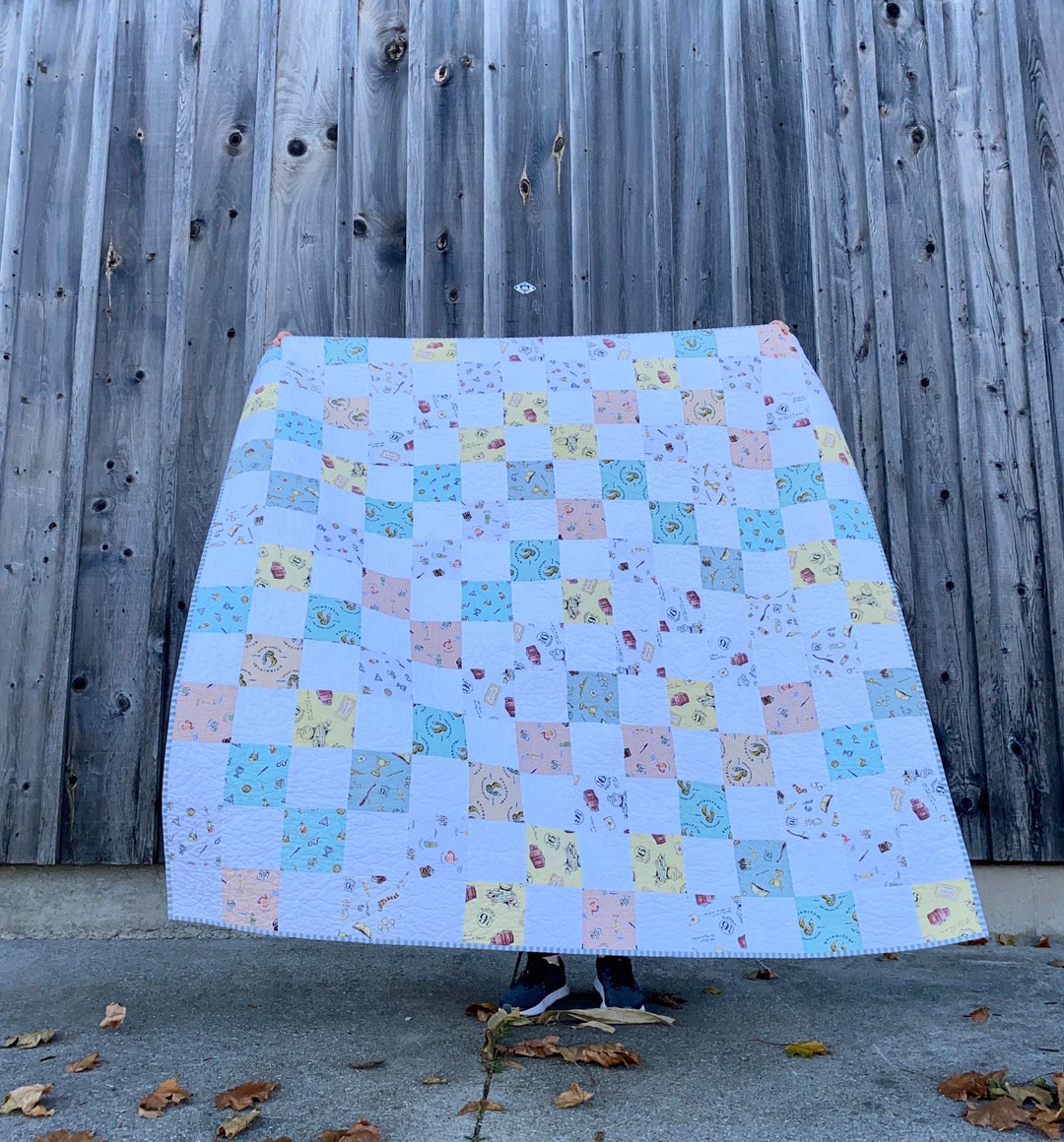 Magic Wizard Quilt Modern Lap Quilt Throw Quilt Colourful Quilt Blanket ...