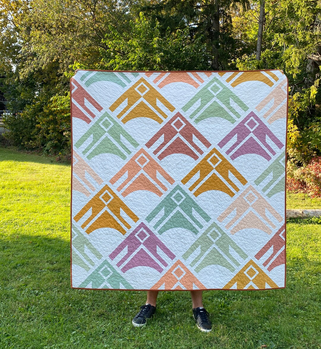 Persephone Quilt Modern Quilt Lap Quilt Colourful Quilt Blanket ...