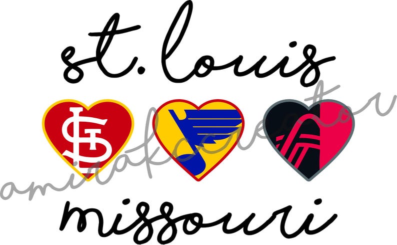Digital File --- STL St. Louis Hearts Sports Teams Graphic File PNG Crd ...