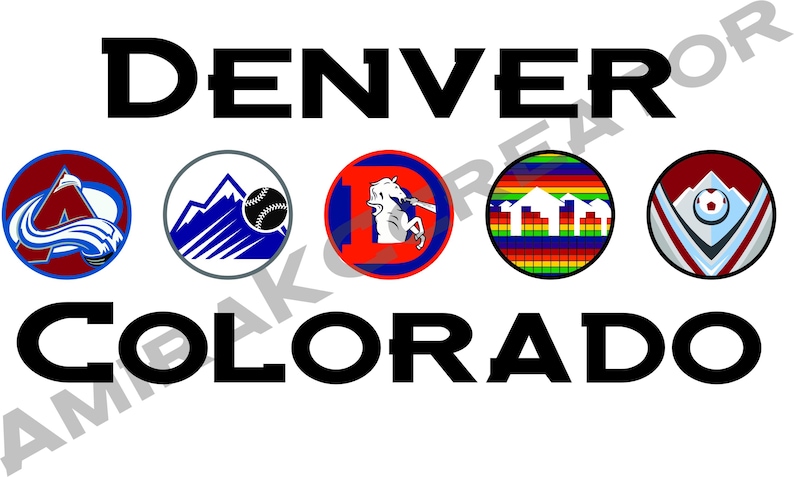 Digital File-png Denver Colorado Sports Teams Avalanche Broncos Rockies ...