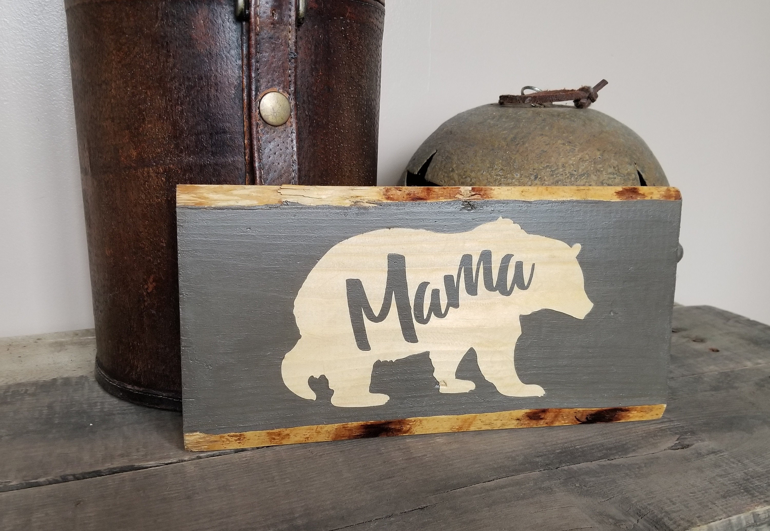 Mama Bear Wooden Sign Mother's Day Birthday Handmade - Etsy