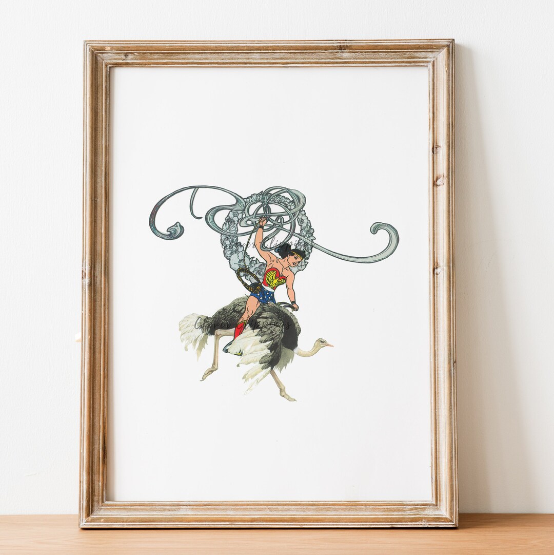 Wonder Woman Collage Art Home Decor Paper Craft - Etsy