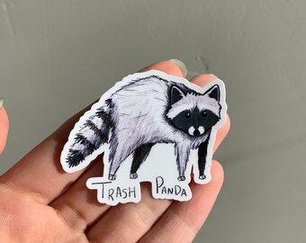 Raccoon Balloon Sticker / Trash Panda Sticker / Cute Animal Sticker ...