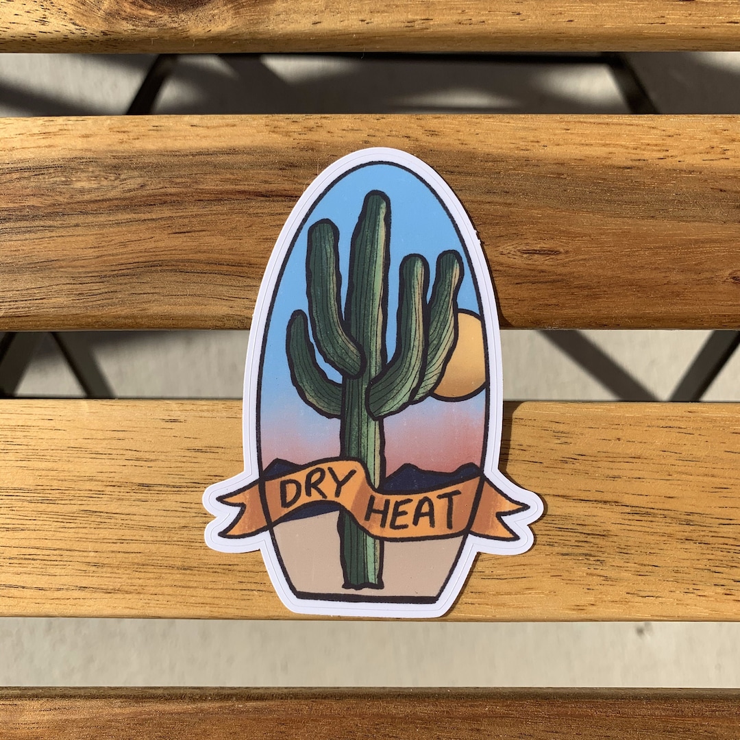 Dry Heat Cactus Sticker - Etsy