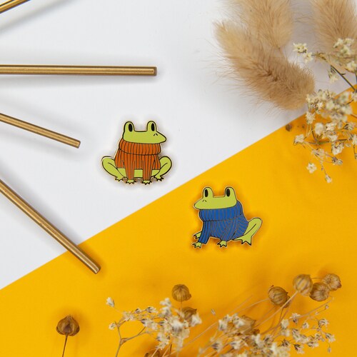 Frog Tea Cup Pinset Frogcore Pin Frog Pin Forg Pin Enamel - Etsy