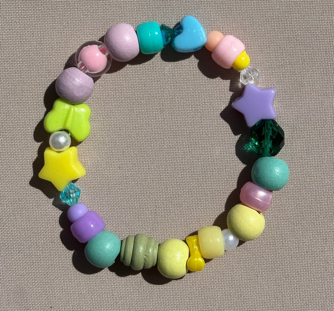 Polly Pocket Vibes Bracelet Beaded Bracelet Cat's Candy Bracelet Kandi ...