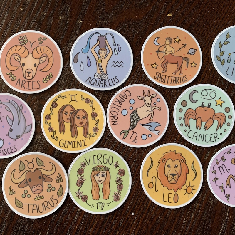 Zodiac Stickers - Etsy