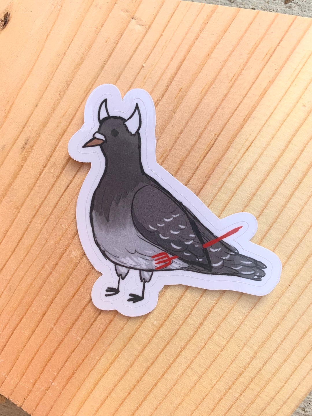 Devil Pigeon Sticker - Etsy
