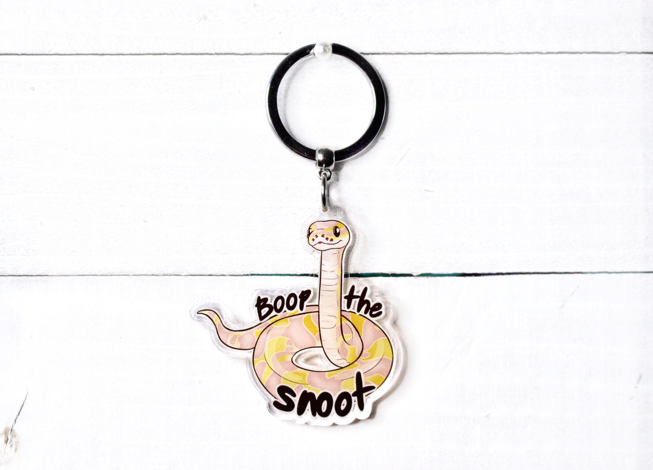 Reptile Snake Boop The Snoot Acrylic/Stainless Keychain | Etsy