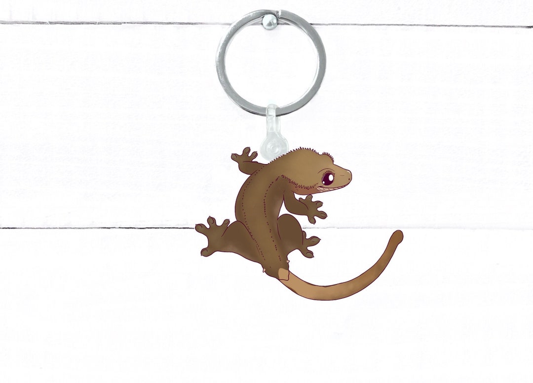 Crested Gecko Crested Gecko Keychain Crested Gecko - Etsy