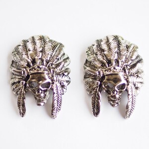 2 Pcs Bohemian Skull Conchos Skull Concho Southwestern - Etsy