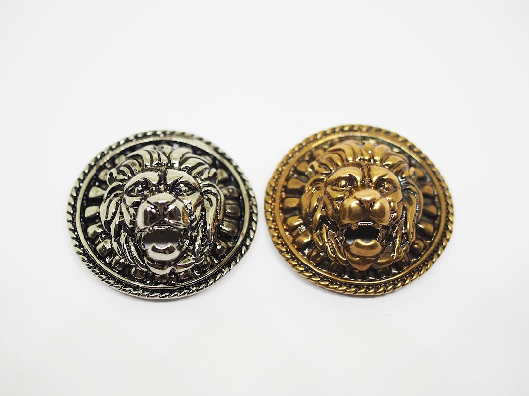 2 Pieces Lion Conchos Animal Stud Screwback Leather Craft Decoration ...