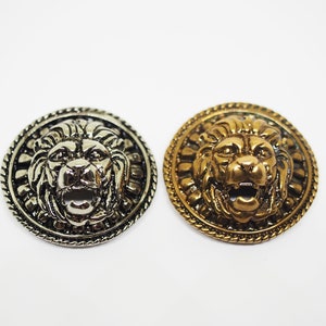 2 Pieces Lion Conchos Animal Stud Screwback Leather Craft Decoration ...