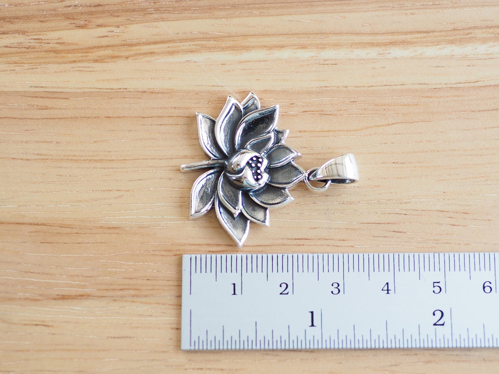 Sterling Silver Lotus Blossom Pendents Lotus Flower Charm | Etsy