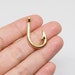 3 Pieces 1 18k Gold Small Fish Hook Charm Pendants, Jewelry Supplies ...