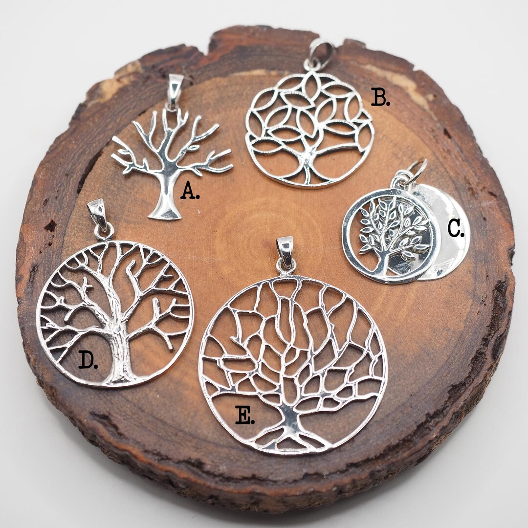 Sterling Silver Tree of Life Charm Pendants, Branch Tree Pendant ...