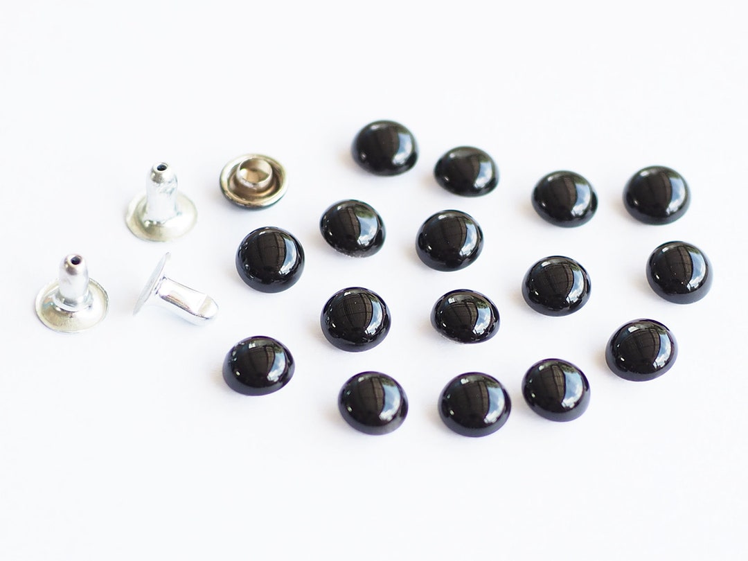 100 Sets of 6 Mm Black Dome Rivet Stud, Leather Craft Stud, Dome Stud ...