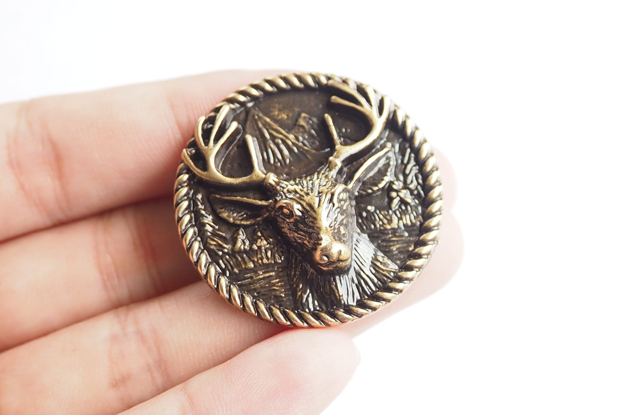 2 Pieces Deer Moose Stud Conchos Deer Stud Screwback - Etsy