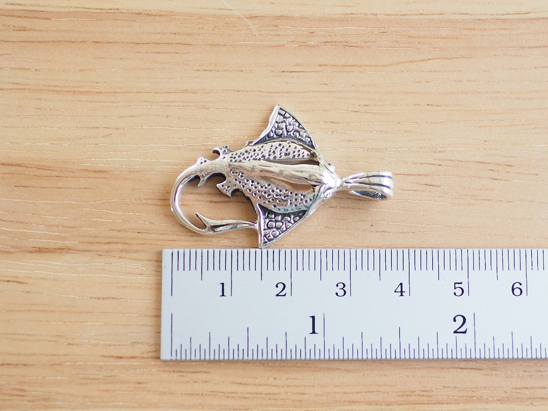 925 Sterling Silver Ray Pendants, Manta Ray Charm, Sea Beach Necklace ...