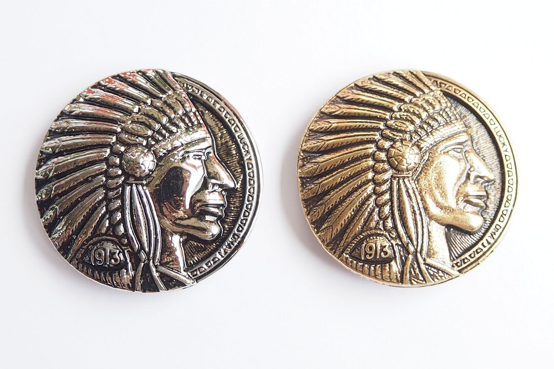 1 Piece Indian Chief Conchos, Tribal Navajo Stud Screwback, Native ...