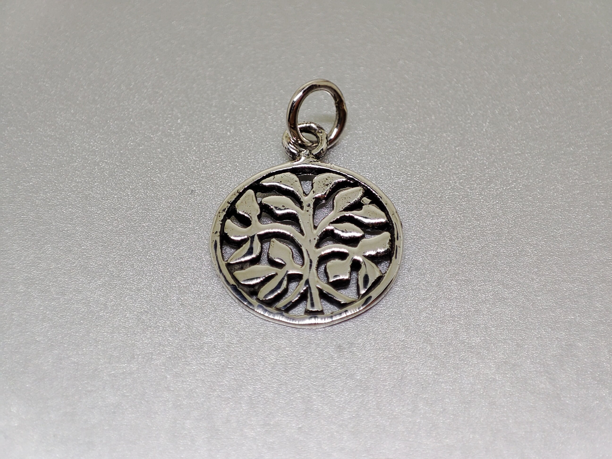 2 Pcs Circle Tree of Life Charm Sterling Silver Charm | Etsy