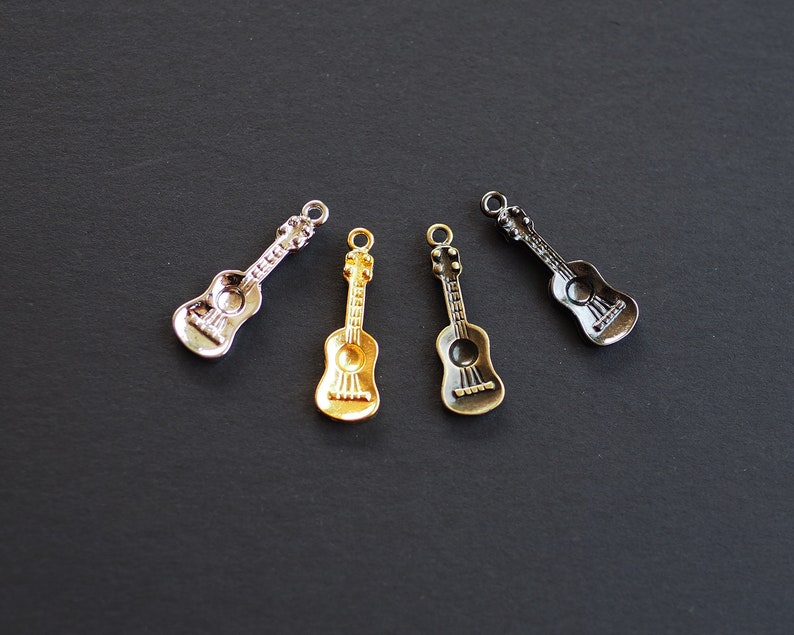 10 Pieces Guitar Charm Pendants Ukulele Charm Music - Etsy