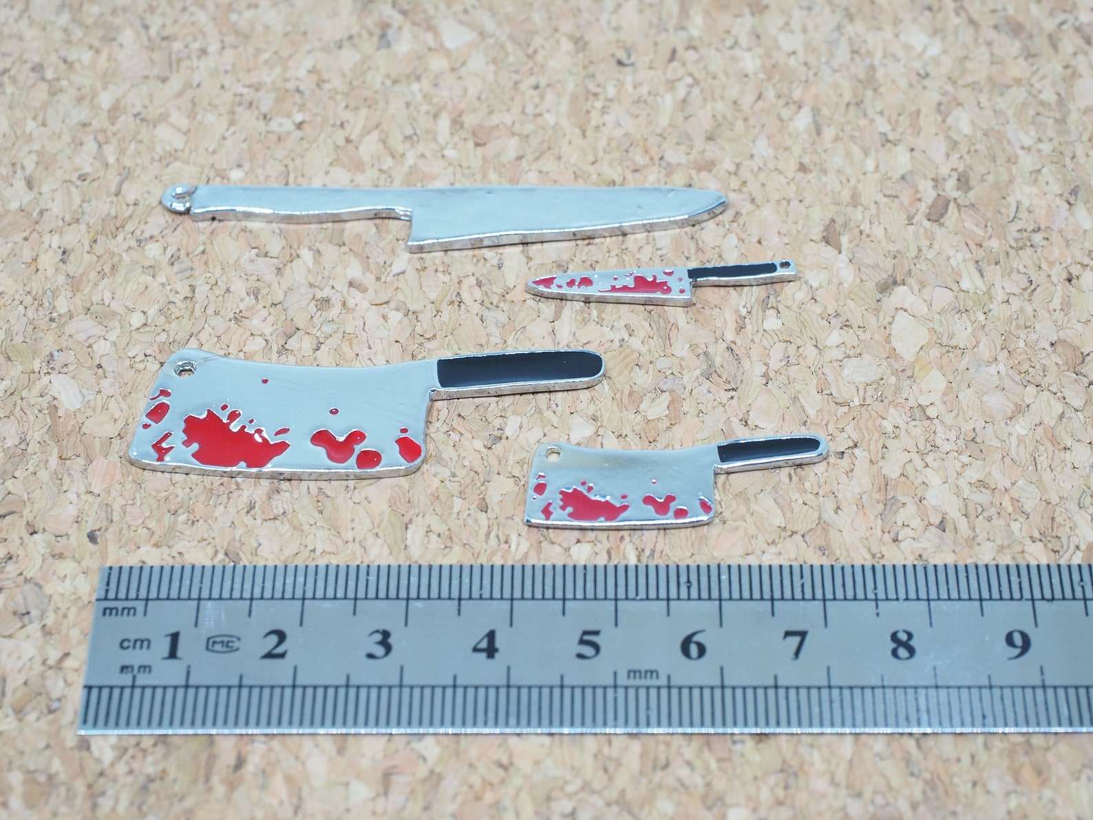 6 Pieces Large Bloody Butcher Knife Charm Pendants Cleaver | Etsy