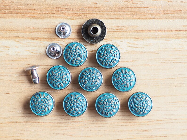 20 Sets of 9 Mm Bunch of Flower Stud Rivets Sunflower Rivet | Etsy