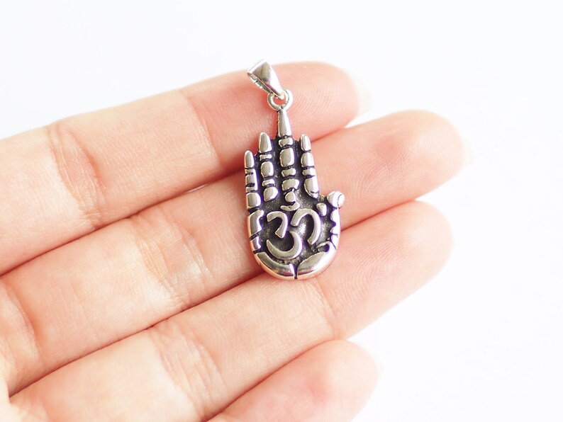 Hamsa Hand With Ohm Charm Pendants Ohm Charm Hand Jewelry - Etsy