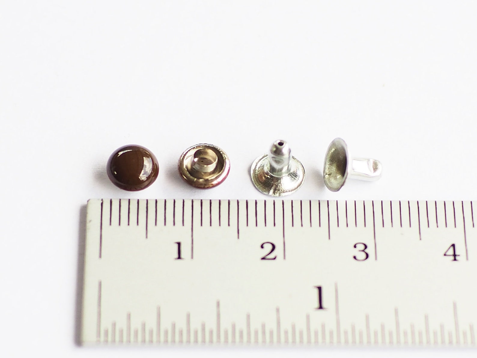 100 Sets of 6 Mm Brown Dome Rivet Stud Leather Craft Stud - Etsy