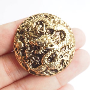 2 Pcs - Chinese Dragon Conchos, Dragon Stud Screwback, Leather Craft ...