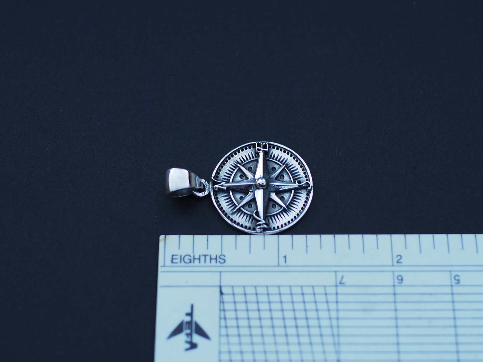 Compass Charm Pendants 925 Sterling silver compass Charm | Etsy