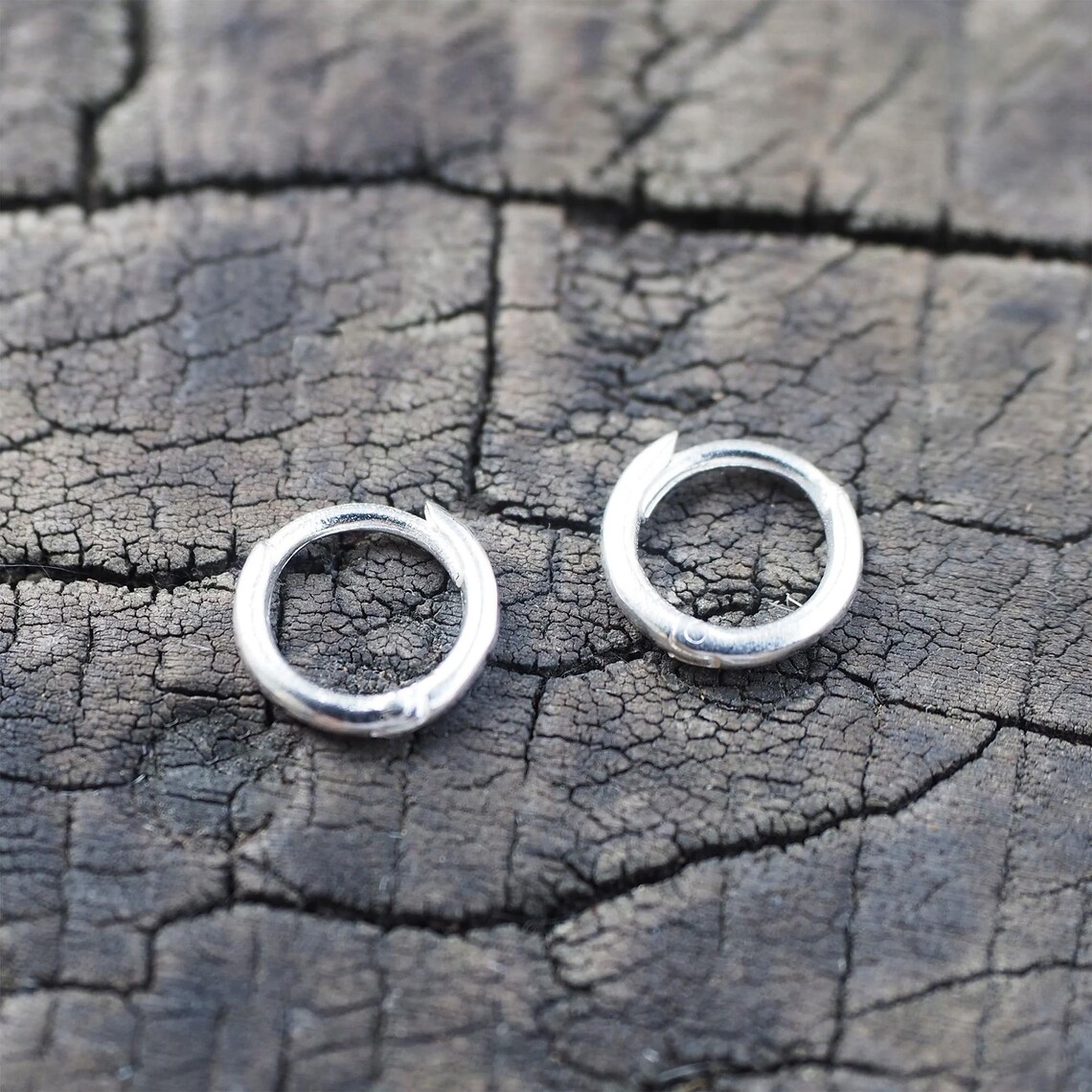 9 Mm - Tiny Silver Huggie Hoop Earrings, Little Hoop Earring - Click ...